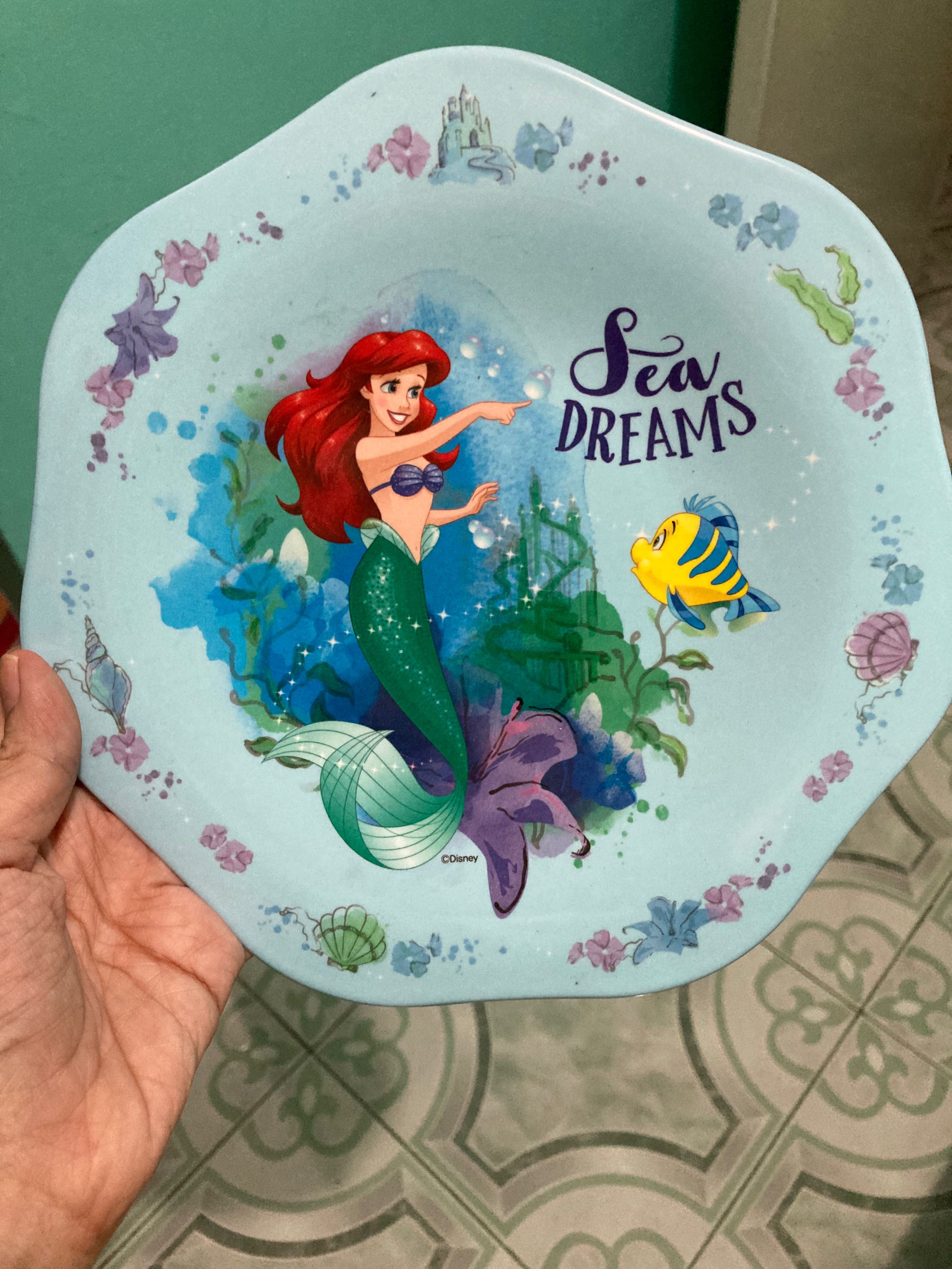 Disney Ariel Plate, Furniture & Home Living, Kitchenware & Tableware ...
