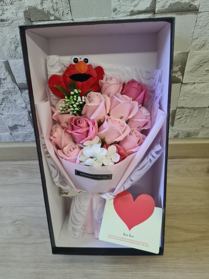 Elmo cookie monster rose bouquet, Hobbies & Toys, Stationery & Craft ...