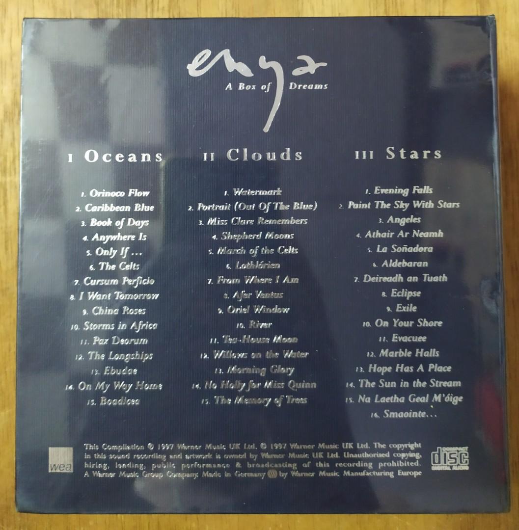 Enya "A Box of Dreams" 3 CD Boxset, Hobbies & Toys, Music & Media, CDs ...