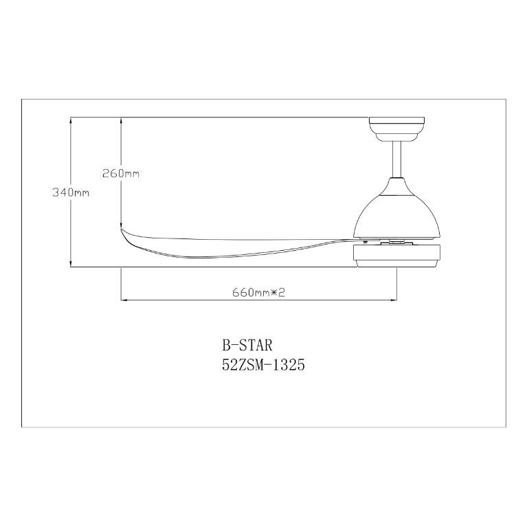FANCO B-STAR DC Motor Ceiling Fan with 3 Tone LED Light Kit and Remote ...