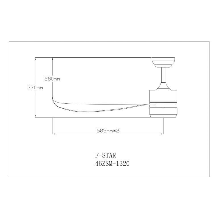 FANCO F-STAR DC Motor Ceiling Fan with 3 Tone LED Light Kit and Remote ...