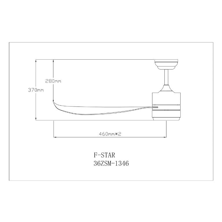 FANCO F-STAR DC Motor Ceiling Fan with 3 Tone LED Light Kit and Remote ...