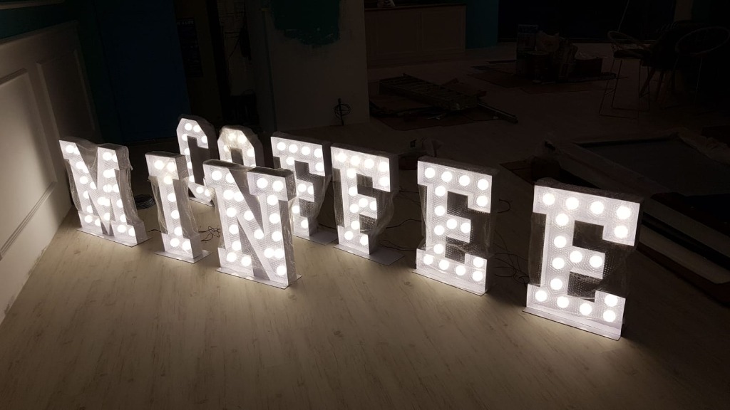 Giant LED letters, Furniture & Home Living, Lighting & Fans, Lighting ...