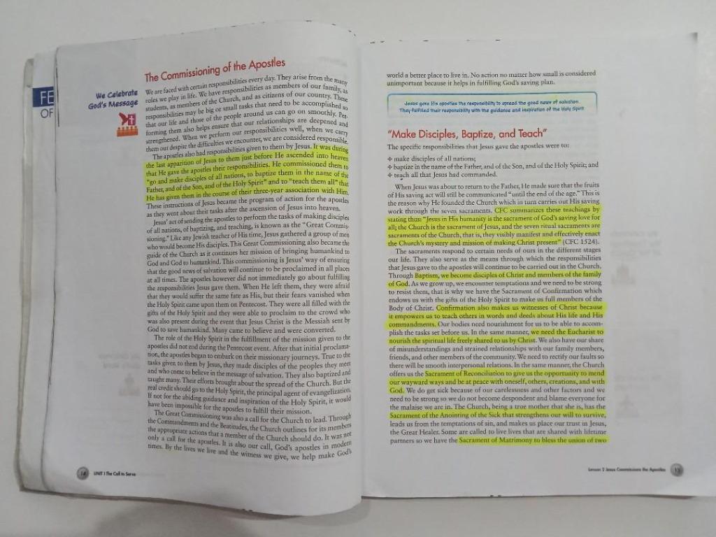 Grade 9 We Celebrate God's Love VIBAL Textbook, Hobbies & Toys, Books & Magazines, Textbooks on ...