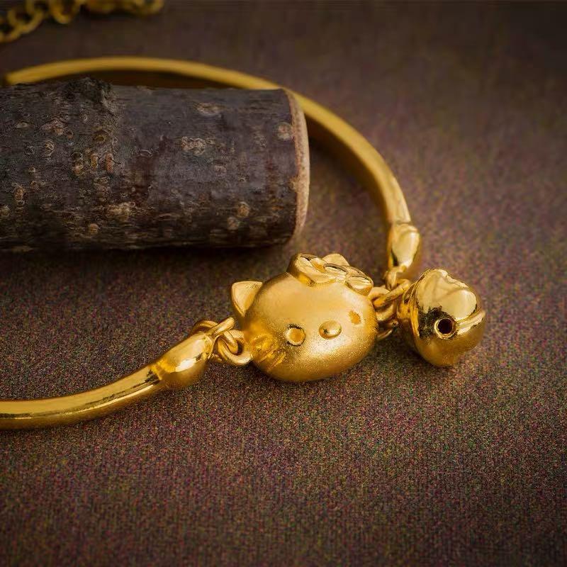 Hello kitty 999 pure gold bracelet, Women's Fashion, Jewelry ...