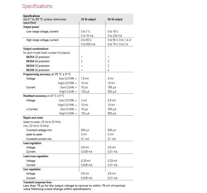 HP Agilent 6626A / 6629A System DC Power Supply 4-Outputs 0-50 V ...
