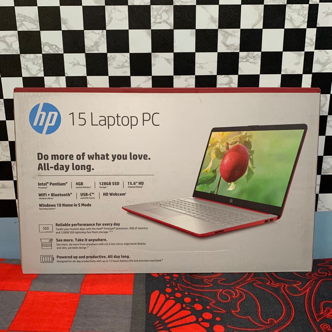 HP Laptop 15.6" Pentium Scarlet Red 4GB/128GB SSD, Computers & Tech ...