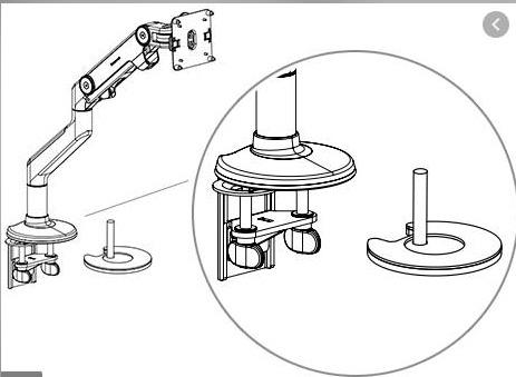 Humanscale -Monitor Mounting Arm with dual Bolt/Clamp Mount, Computers ...