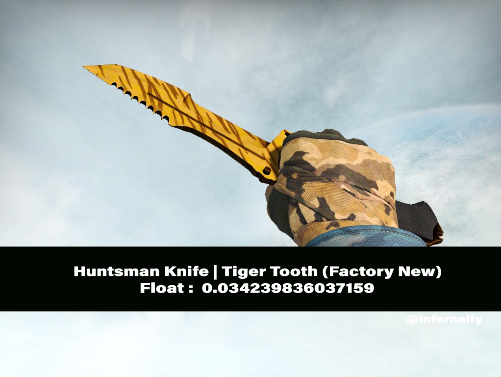 Huntsman Knife Tiger Tooth FN CSGO SKINS KNIVES, Video Gaming, Gaming ...