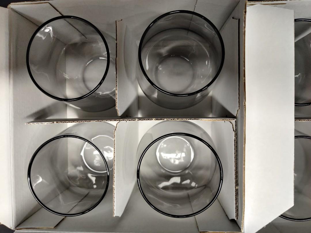 Ikea IVRIG grey glass x4, Furniture & Home Living, Kitchenware ...