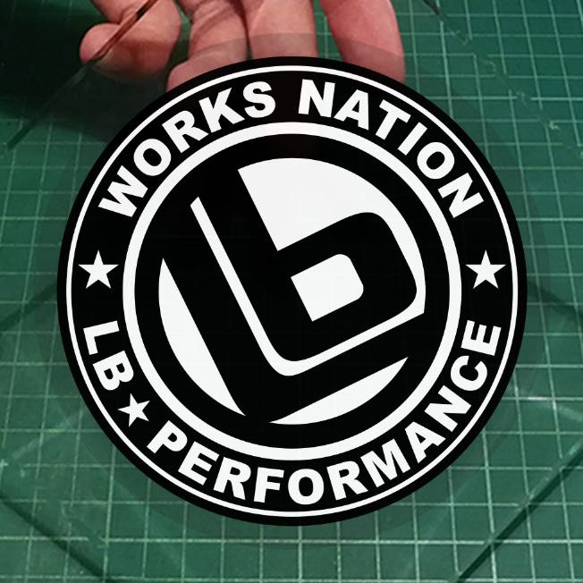 LB PERFORMANCE WORKS NATION Liberty Walk . Souvenir Static Cling Car ...