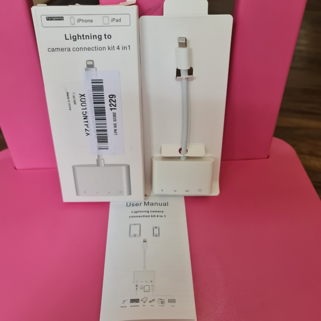 Lightning to camera connection kit 4 in 1, Photography, Photography ...