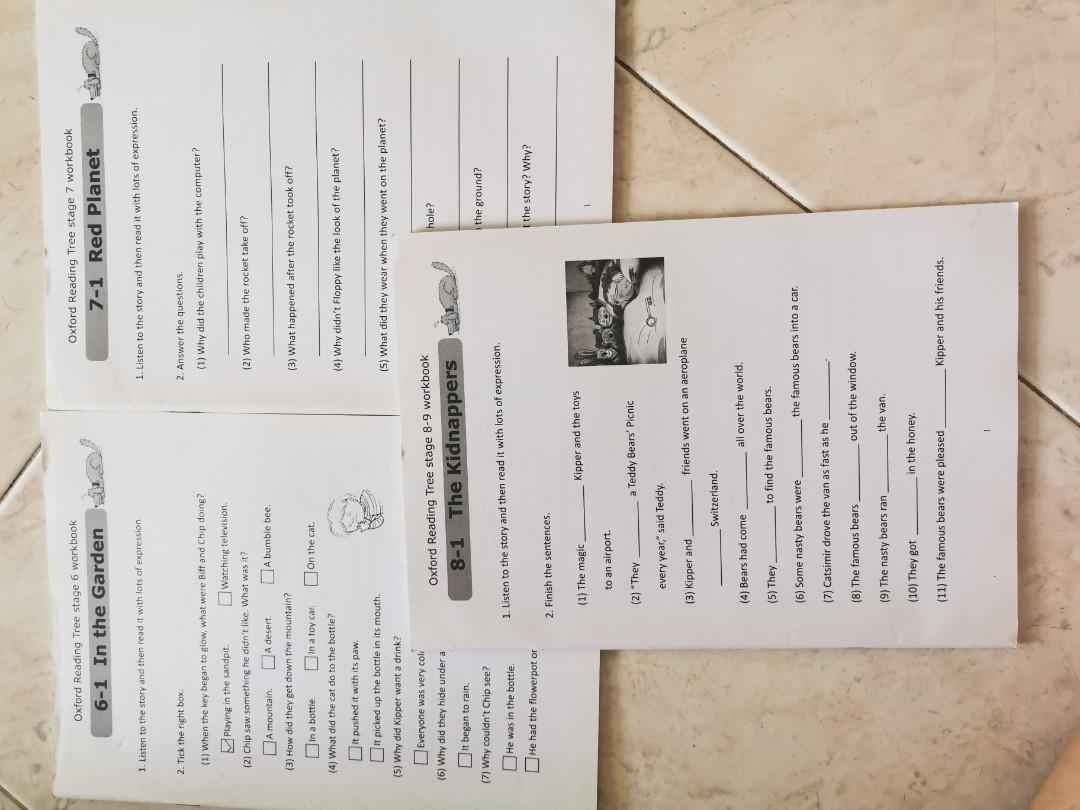 Oxford reading tree, workbooks (from Level 3 to level 8). Oxford ...