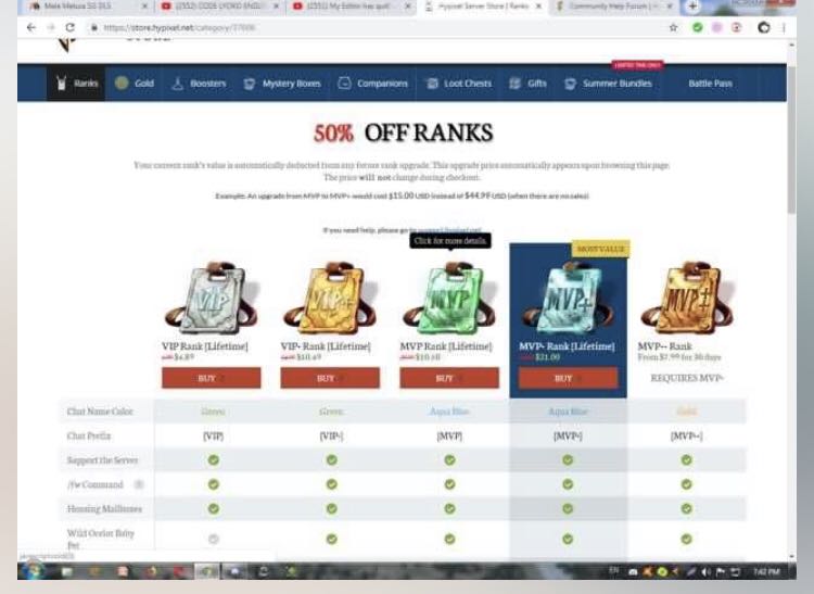 HYPIXEL RANKS, Video Gaming, Gaming Accessories, In-Game Products on ...