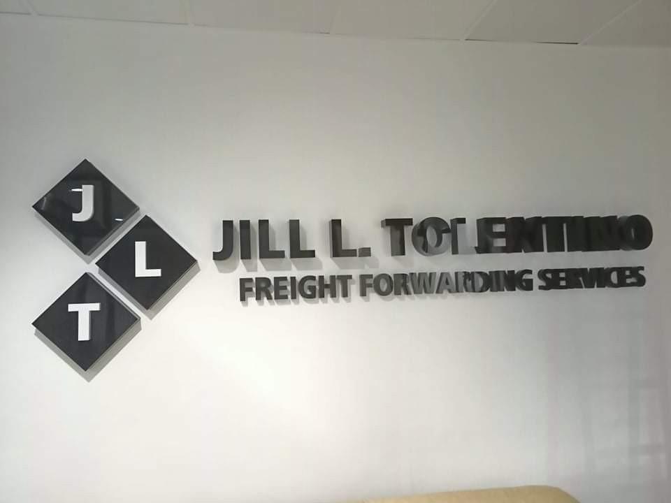 Signage acrylic/stainless/build-up/brass, Furniture & Home Living ...