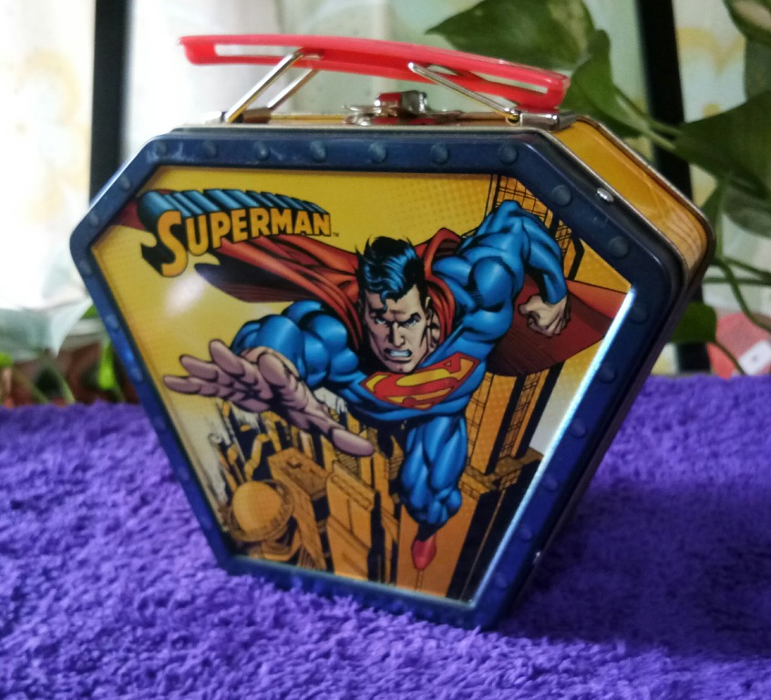 SUPERMAN LUNCH BOX TIN SHAPED LIKE "S" LOGO, Hobbies & Toys ...
