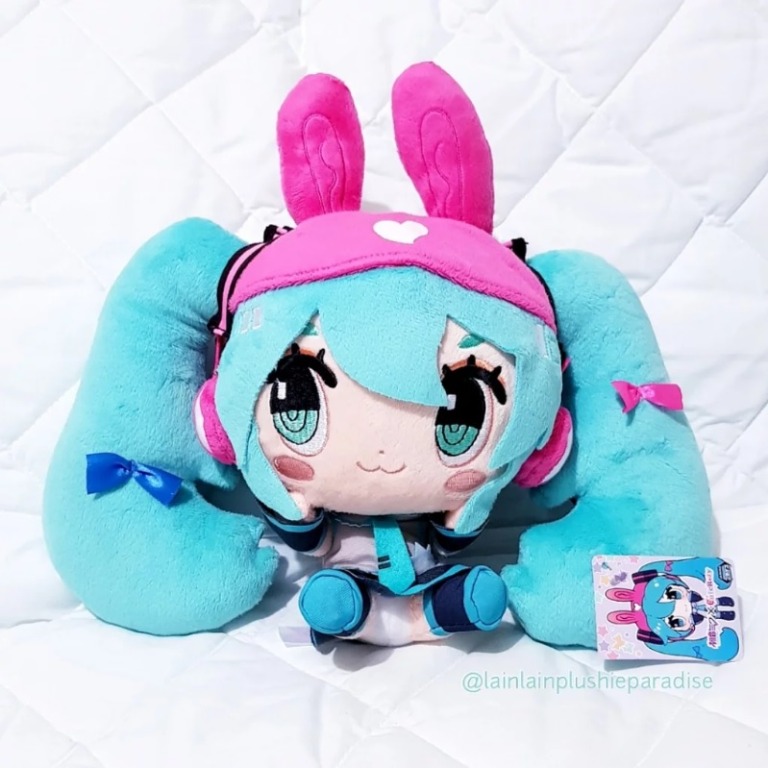 Taito Japan Chibi Vocaloid Hatsune Miku X Pink Rody Ears Headphone Cap ...