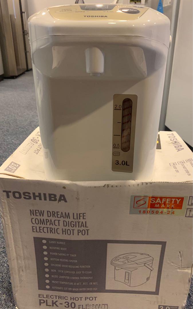 Toshiba 3.0L Electric Hot Pot MODEL NUMBER : PLK-30FLEIS, TV & Home Appliances, Kitchen ...