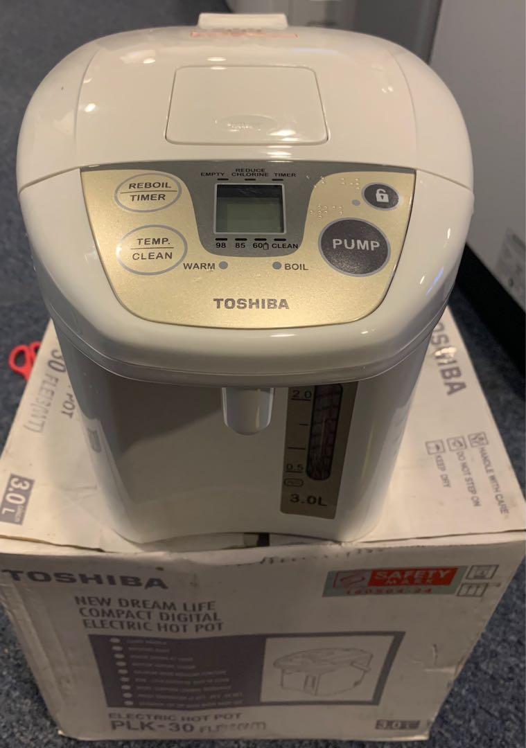 Toshiba 3.0L Electric Hot Pot MODEL NUMBER : PLK-30FLEIS, TV & Home Appliances, Kitchen ...