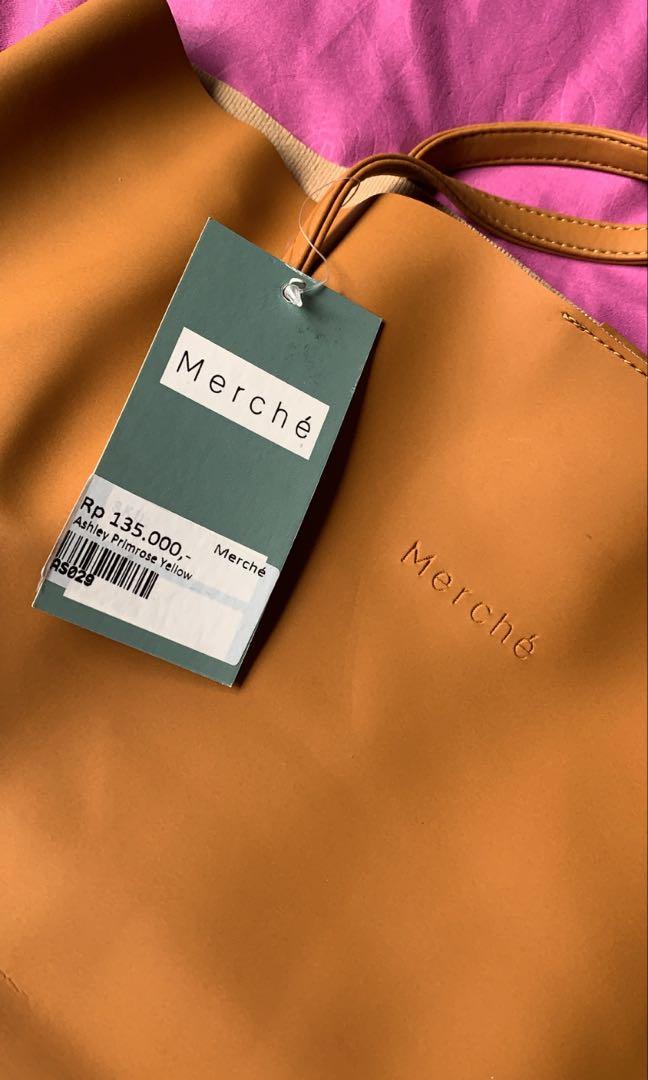 Totebag Ashley Mango Merche, Fesyen Wanita, Tas & Dompet di Carousell