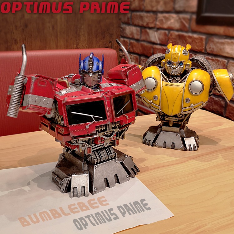 Transformer Bumblebee Movie Resin Optimus Prime Bumblebee bust Figure ...