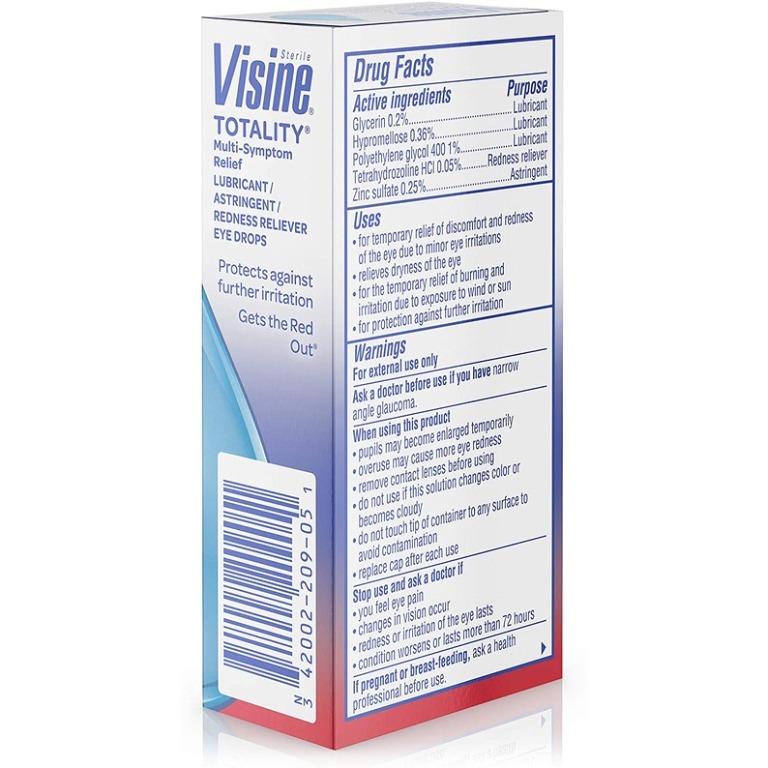 Visine Totality Multi-Symptom Relief Eye Drops 15mL EXP: 09/2021 ...