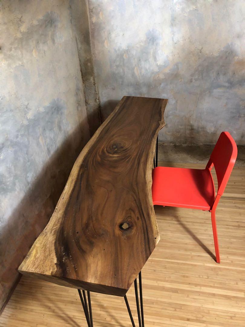 6ft Long Acacia Slab Table, Furniture & Home Living, Furniture, Tables ...