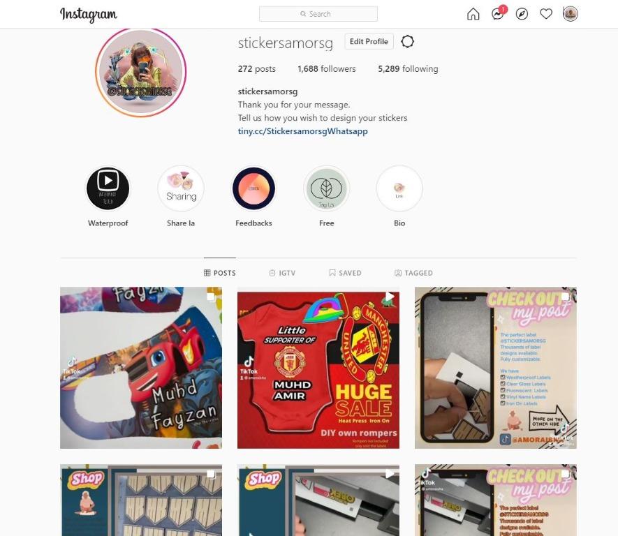 . iron on . Iron.@stickersamorsg.Sticker Printing.singapore round ...