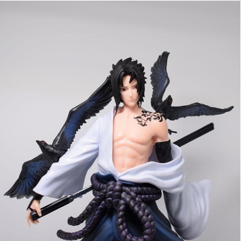 Anime Figurine Naruto Shippuden Uchiha Sasuke Crow Tattoo Action Figure ...