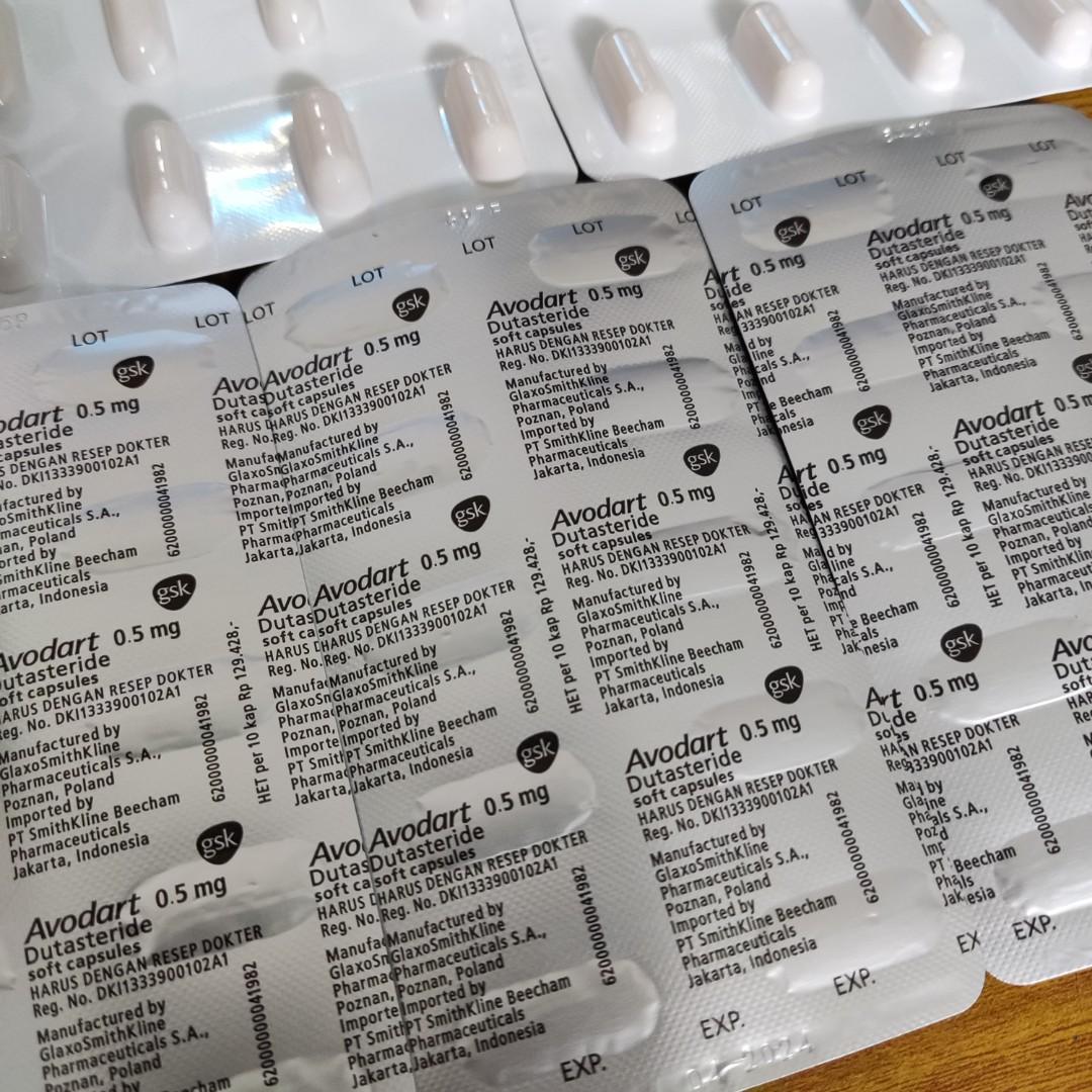 AVODART 0.5mg Strip 10 Kapsul Original, Kesehatan & Kecantikan, Kulit ...