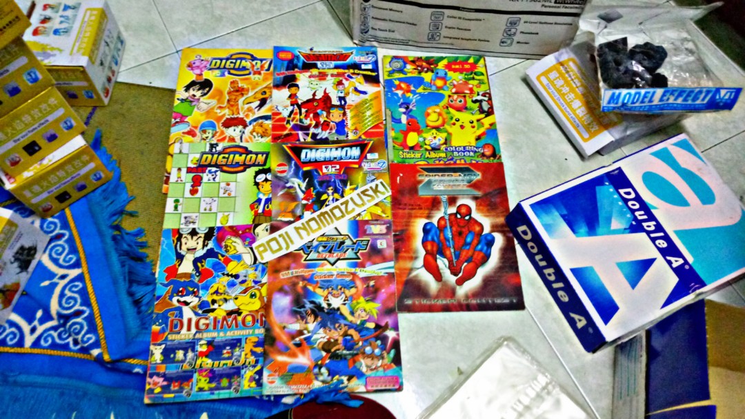 Buku stiker digimon beyblade spiderman, Hobbies & Toys, Books ...