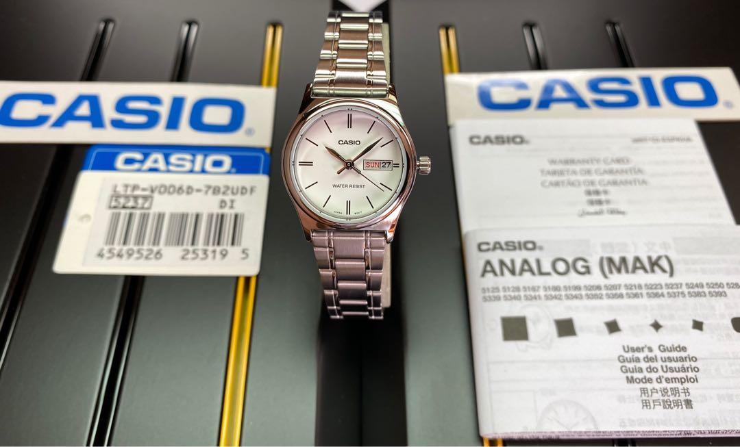 Casio LTP-V006D-7B2 Ladies Analog Quartz Watch LTPV006D-7B2 Steel ...