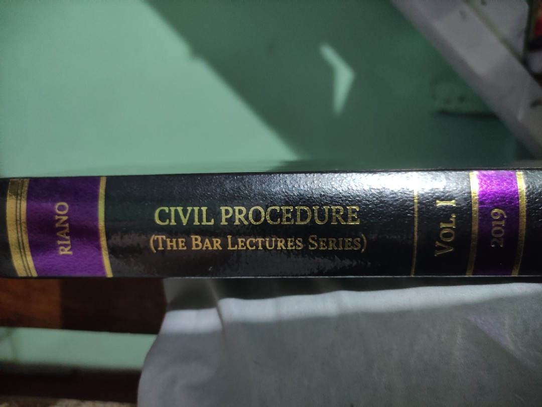 Civil Procedure Vol. 1 by Dean Riano (2019 Edition), Hobbies & Toys ...