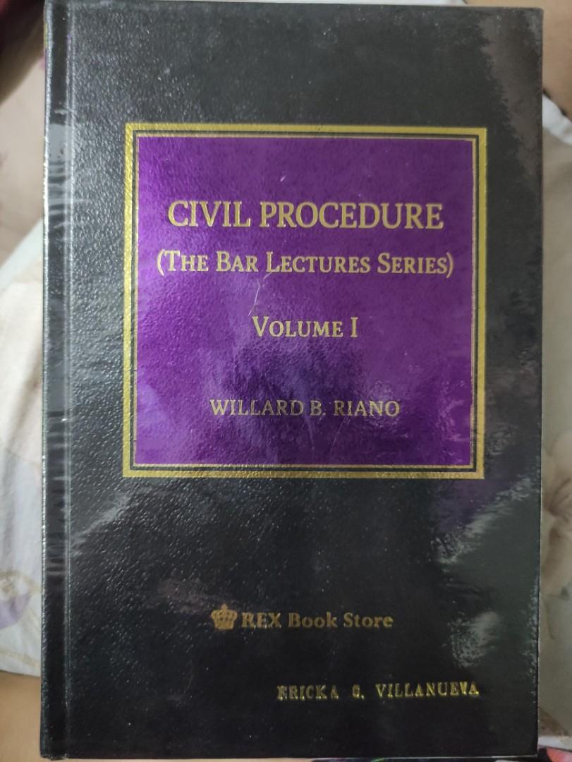 Civil Procedure Vol. 1 by Dean Riano (2019 Edition), Hobbies & Toys ...