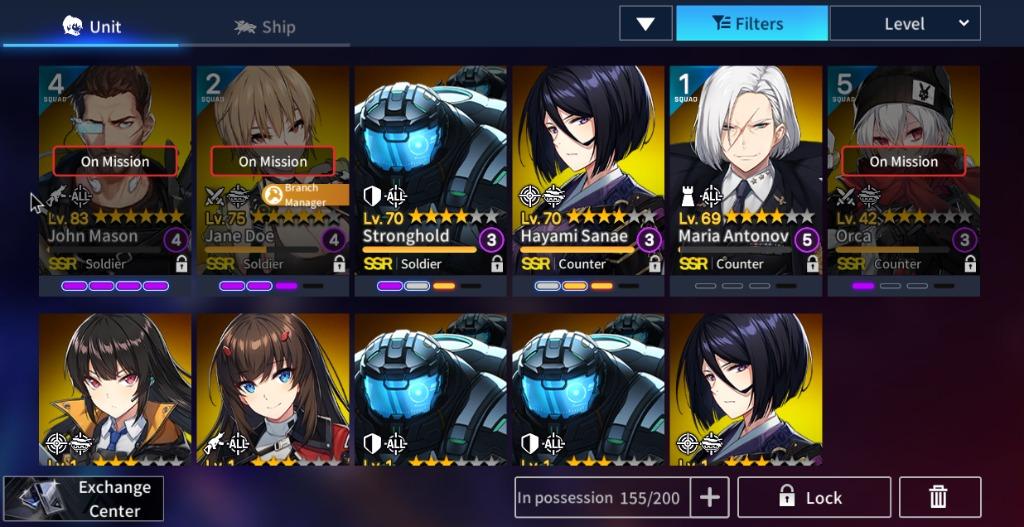 [CS] Awakened Yuna, Hilde, Yoo Mina lvl 47 Counterside SEA account ...