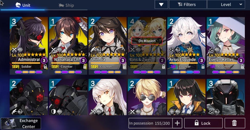 [CS] Awakened Yuna, Hilde, Yoo Mina lvl 47 Counterside SEA account ...