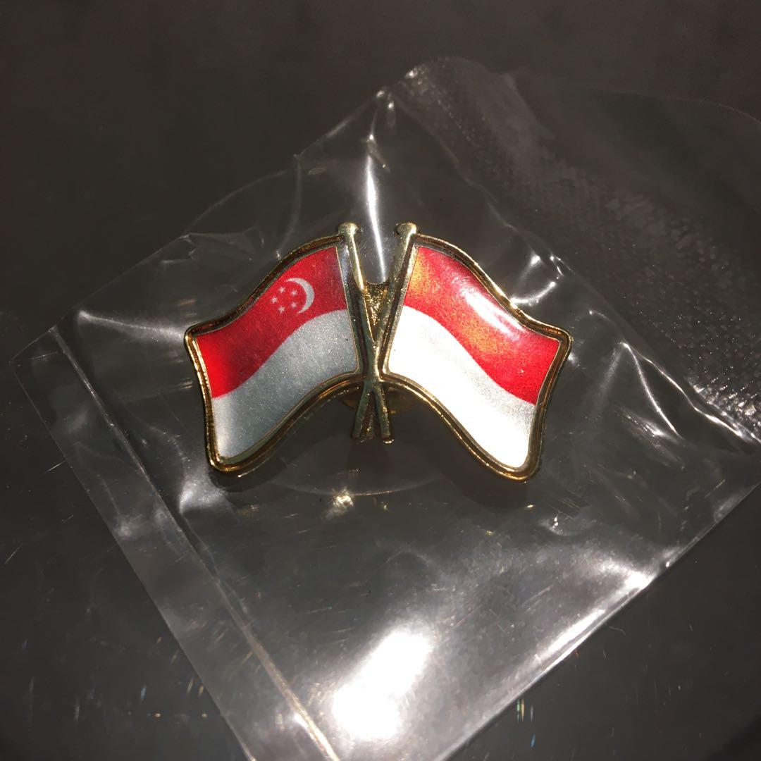 Custom Pin: Friendship Flag collar pin, Two Flag pin, Country Flag ...