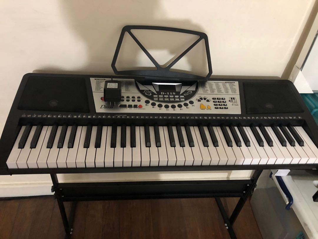 Davis D-118 Keyboard with stand, Hobbies & Toys, Music & Media, Musical ...