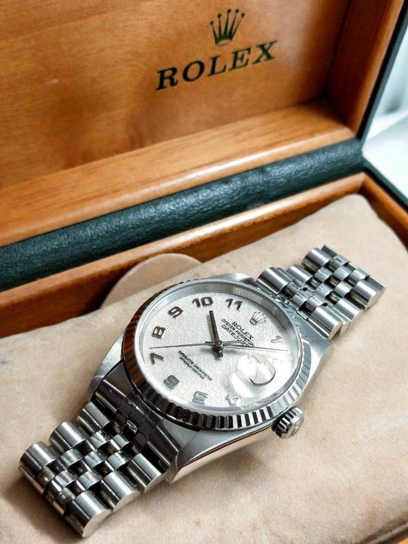 *FULL SET*! Rolex 36mm Ref. 16234 (Ivory Arabic Numerals Computer Dial ...