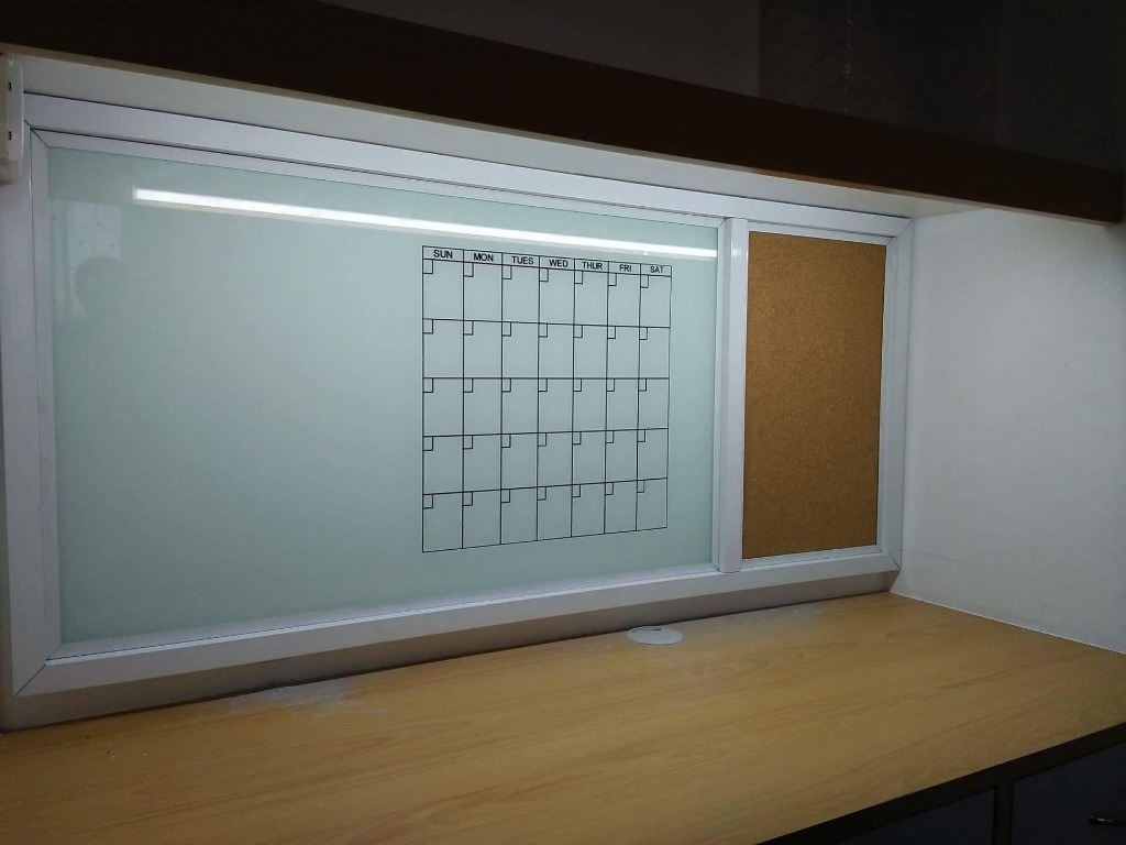 Glass Board Cork Bulletin Board Glass Rolling WritingBoard, Furniture ...