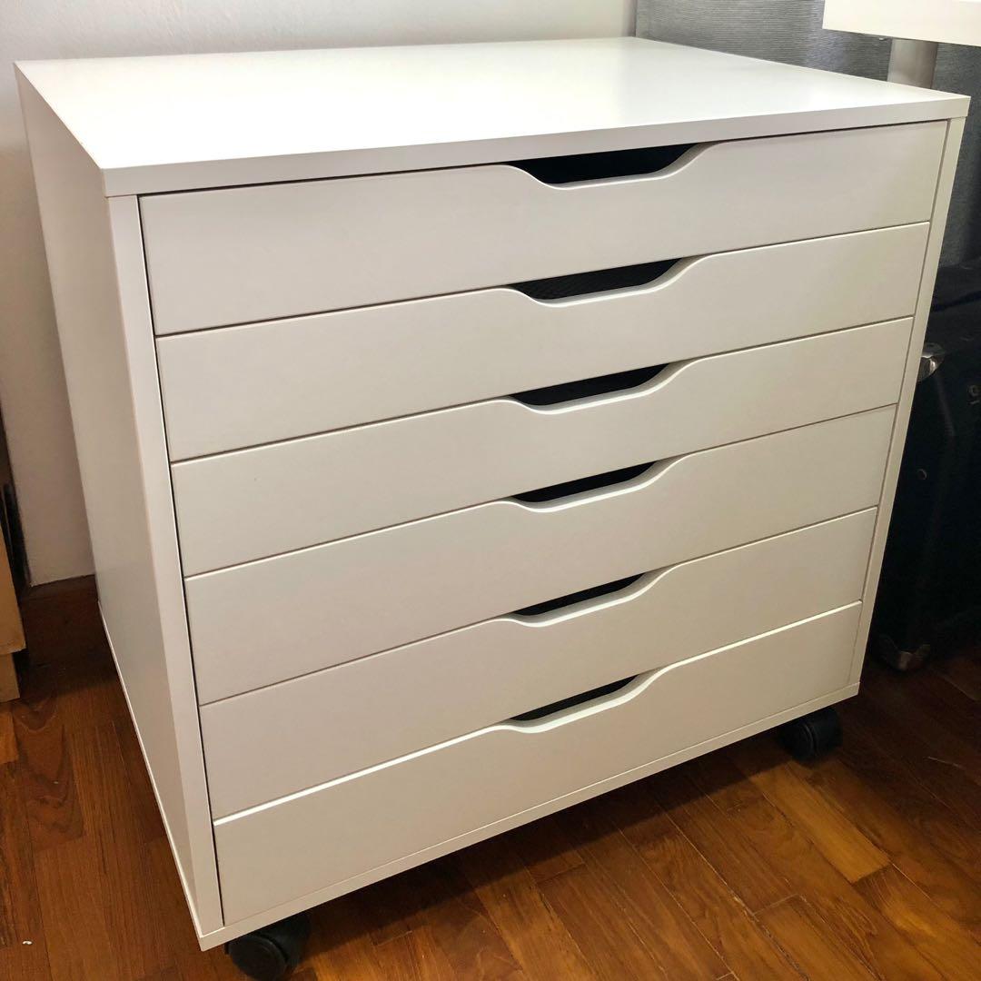 IKEA Alex wide drawers on castors, Furniture & Home Living, Furniture ...