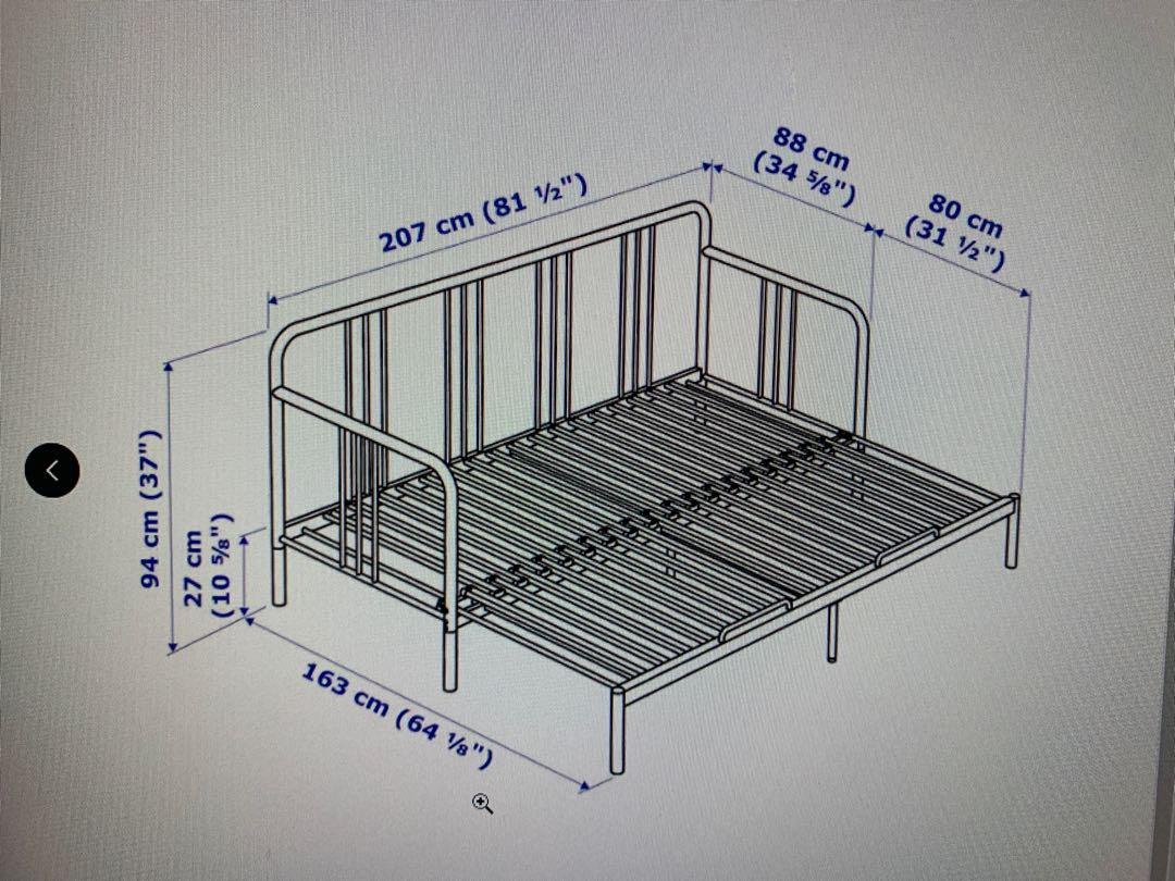 Ikea Fyresdal Day Bed Frame, Furniture & Home Living, Furniture, Bed ...
