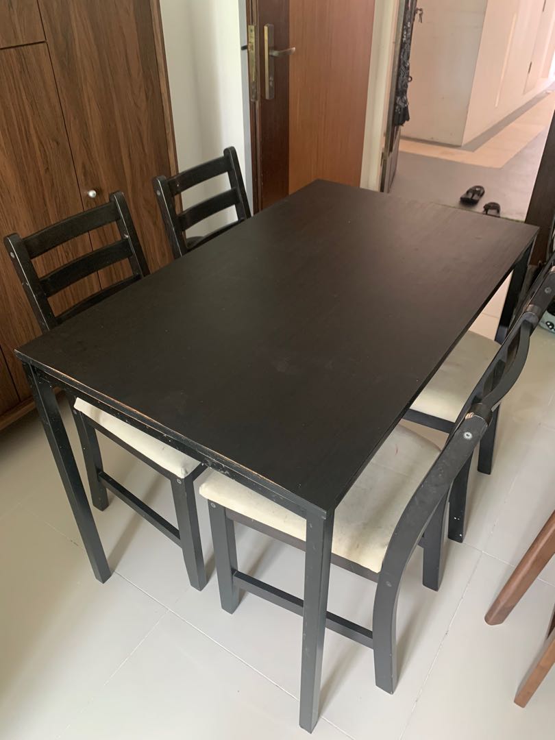 IKEA TARENDO Table & IKEA LERHAMN Chairs, Furniture & Home Living ...