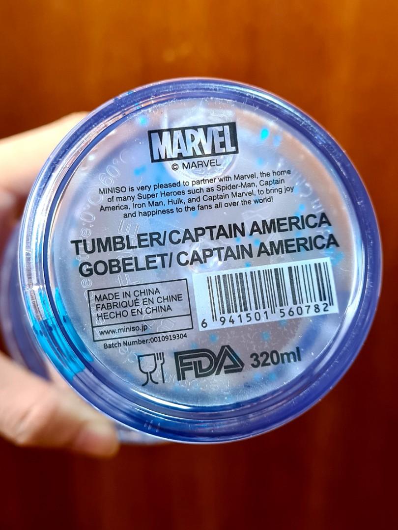 Miniso × Marvel: Captain America Tumbler, Furniture & Home Living ...