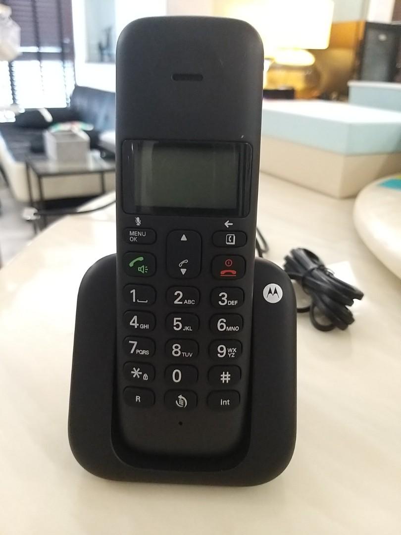 Motorola T301 Cordless Phone - Black, Audio, Other Audio Equipment on Carousell