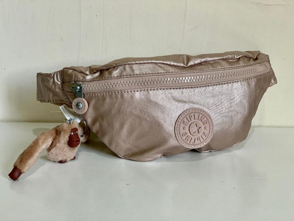 NEW! KIPLING PRIA GM QUARTZ METALLIC NYLON BELT BAG / HIP PACK / WAIST ...