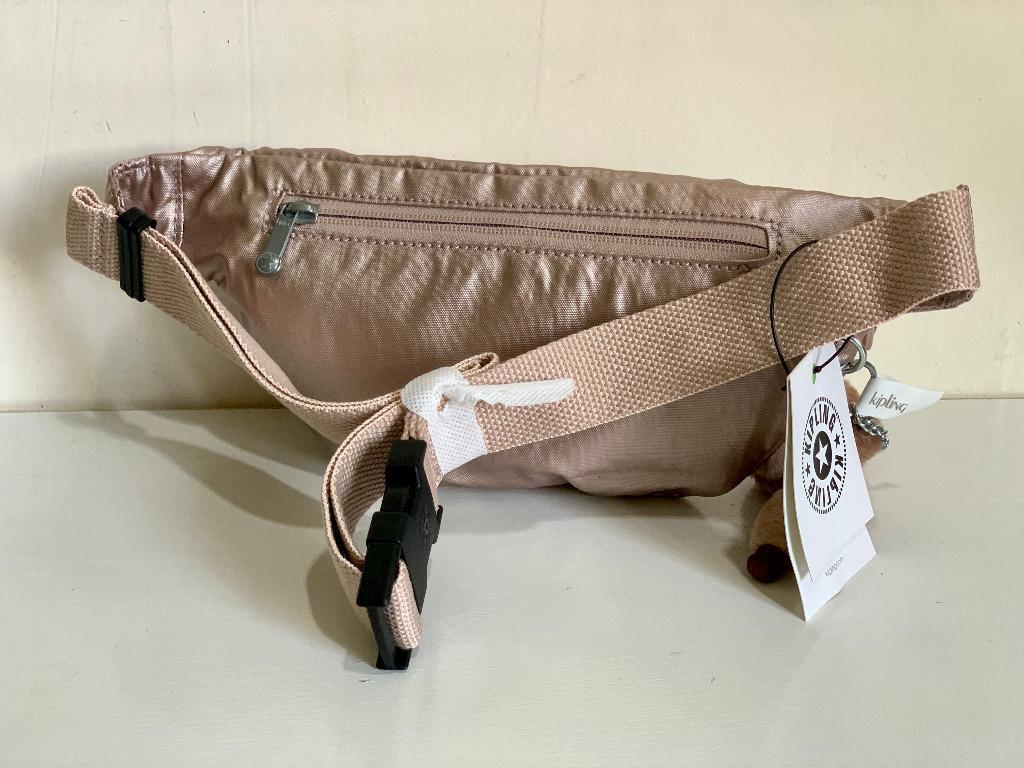 NEW! KIPLING PRIA GM QUARTZ METALLIC NYLON BELT BAG / HIP PACK / WAIST ...