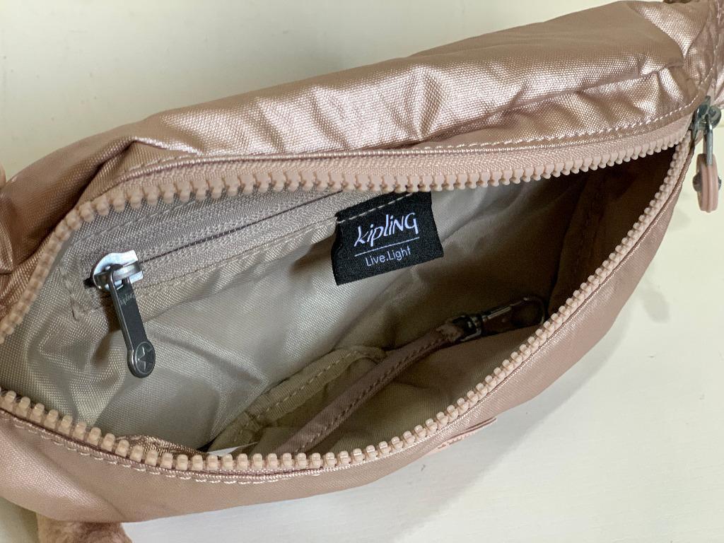NEW! KIPLING PRIA GM QUARTZ METALLIC NYLON BELT BAG / HIP PACK / WAIST ...