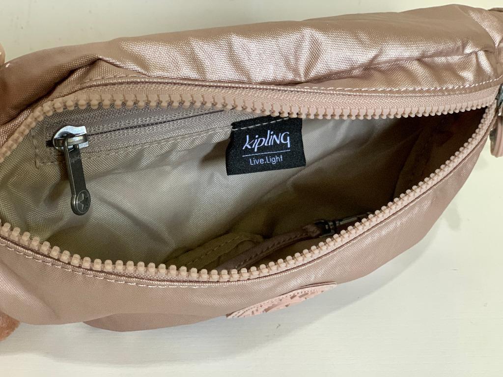 NEW! KIPLING PRIA GM QUARTZ METALLIC NYLON BELT BAG / HIP PACK / WAIST ...
