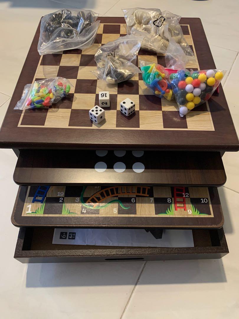 Pavilion Deluxe Game House 10 in 1 (Solitaire, Mancala, Backgammon ...